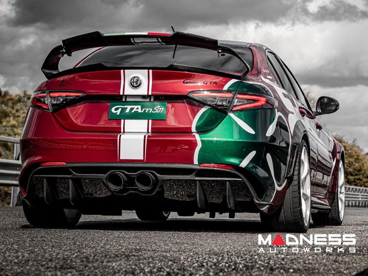 Alfa Romeo Giulia Quadrifoglio GTAm Conversion Kit by PariS 5 GaraGe Rear Diffuser Carbon Fiber for Alfa Romeo